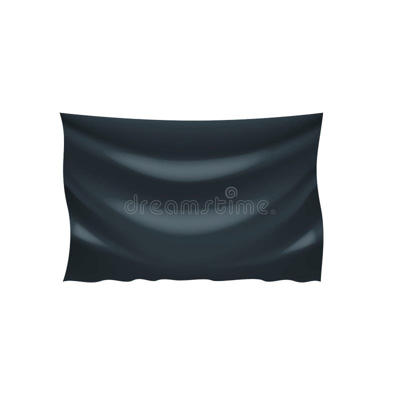 Waving the Black Flag on a White Background Stock Vector - Illustration ...