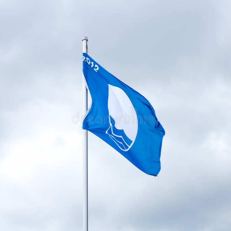 Waving blue flag editorial image. Image of european, summer - 41651120