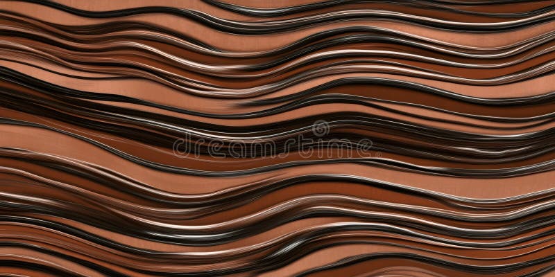 Waving Brown and Black Linear Pattern Forming Abstract Graphic Texture ...