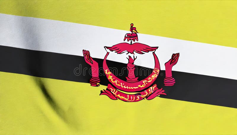Flag of Brunei stock illustration. Illustration of sign - 299755969