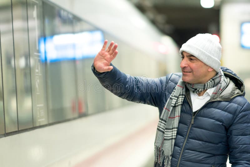 Waving Goodbye stock image. Image of railway, goodbye - 109407007
