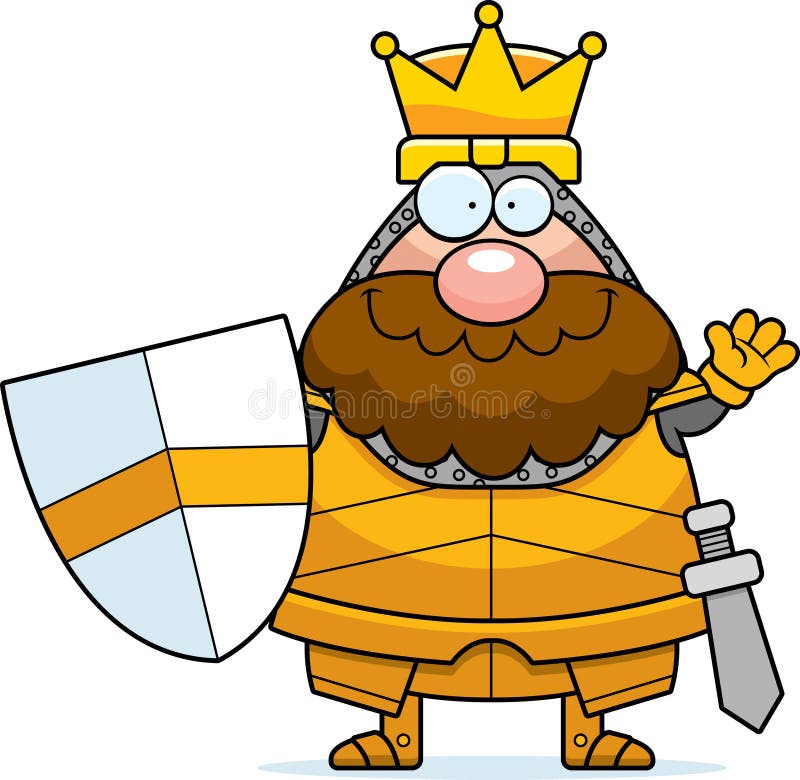 Waving Cartoon King stock vector. Illustration of smiling - 47714402