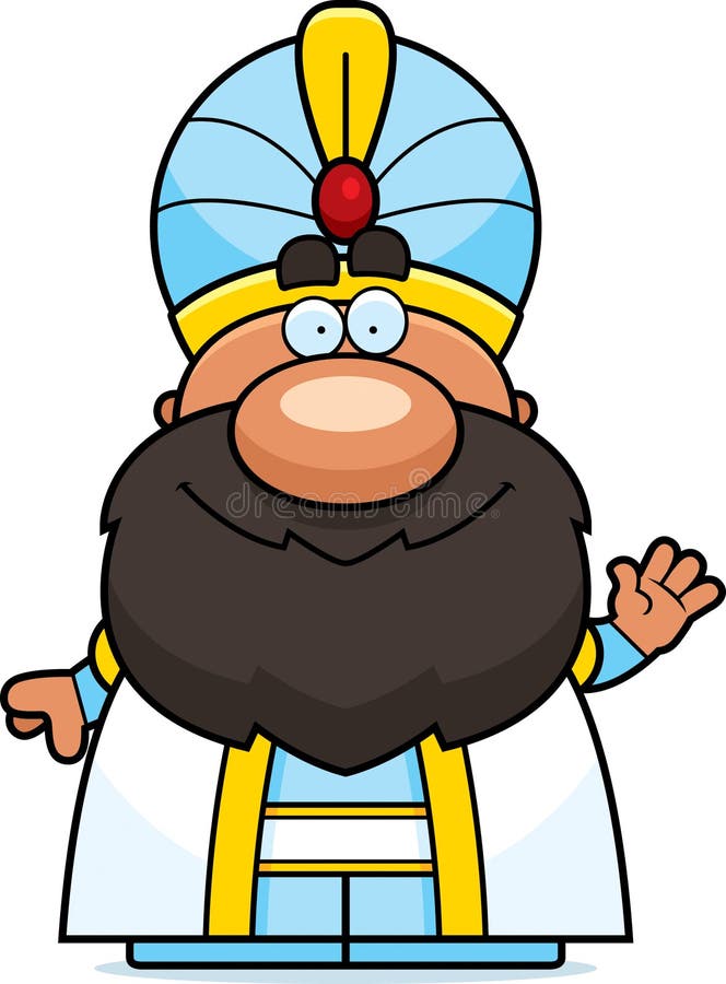 Waving Cartoon Sultan stock vector. Illustration of happy - 49929168