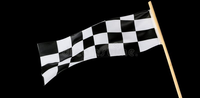 The Waving of the Checkered Flag Indicates the Race is Over. Stock ...