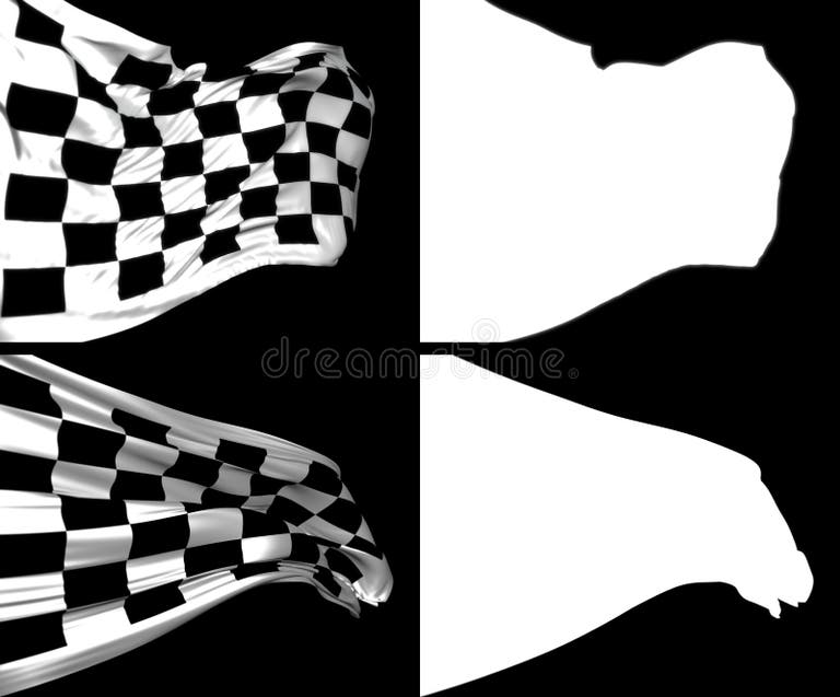 Waving Checkers Flags stock illustration. Illustration of realistic ...