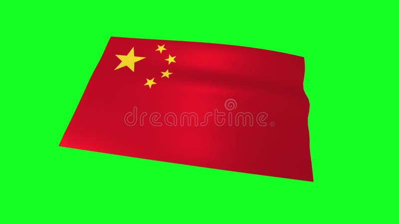 Waving China of America on a Green Screen. 3D Animation. 4K 1 Stock ...