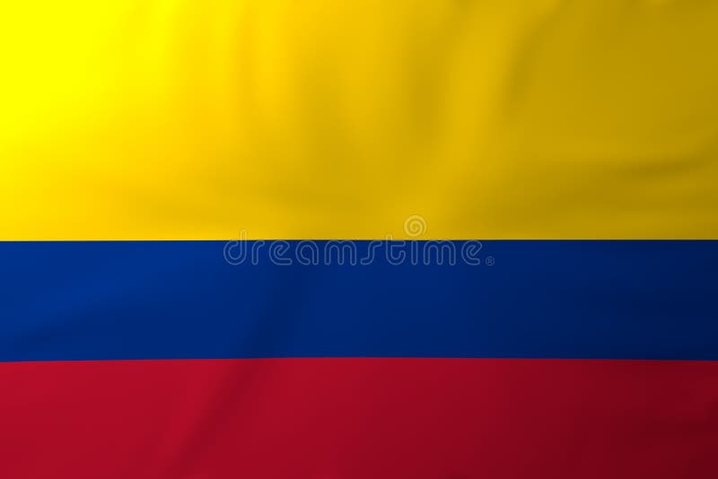Waving Colombia Flag, 3d Render. Stock Illustration - Illustration of ...