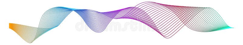 Waving Color Gradient Lines. Dynamic Abstract Effect Stock Vector ...