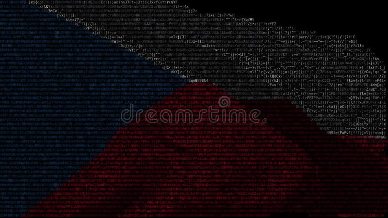 Flag of the Czech Republic Made of Computer Code, Looping Animation ...