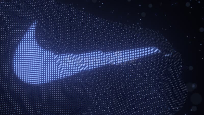Waving Digital Flag with NIKE Company Logo, 3d Rendering, Editorial 3d ...