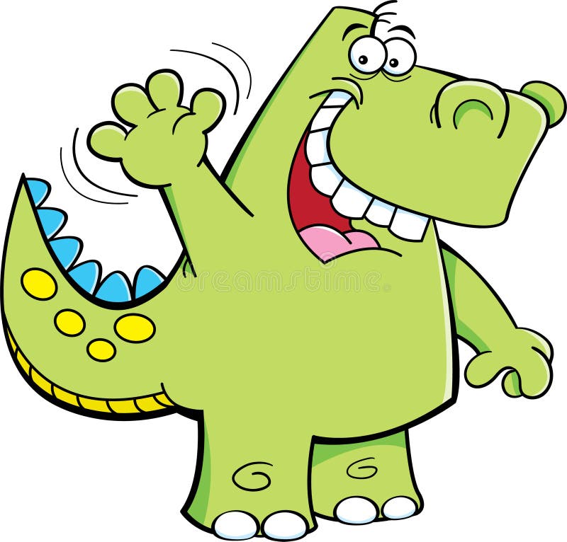 Waving dinosaur stock vector. Illustration of waving - 26806869