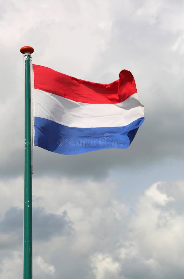 Waving dutch flag stock image. Image of field, flag - 123977295