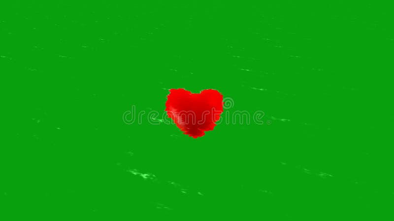 Waving Effect of Heart Shape in Water on Green Screen Stock Footage ...