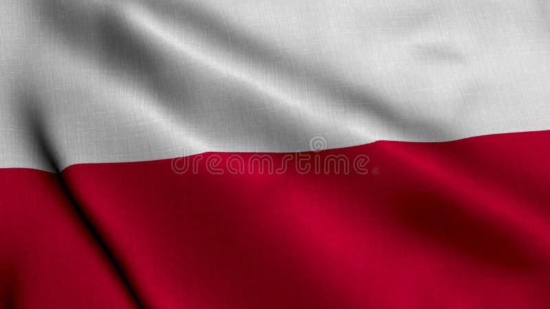 Waving Fabric Texture of the Flag of Poland, Real Texture Waving Flag ...