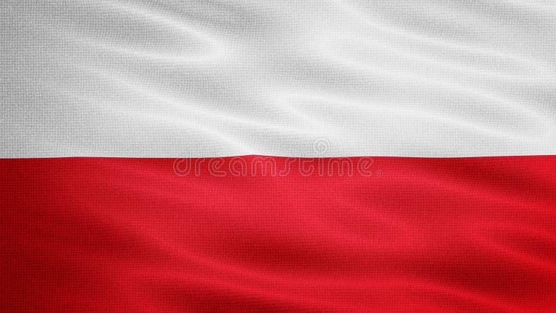 Waving Fabric Texture of Poland National Flag Background Stock ...