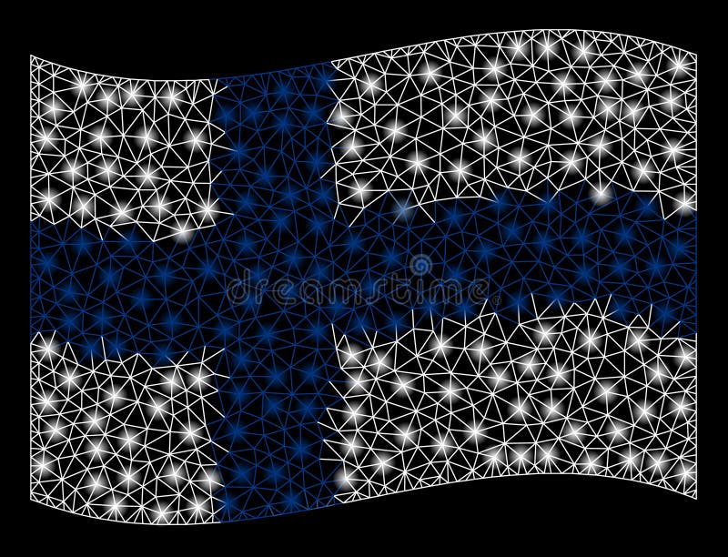 Waving Finland Flag Mesh Illustration with Light Effect Stock Vector ...