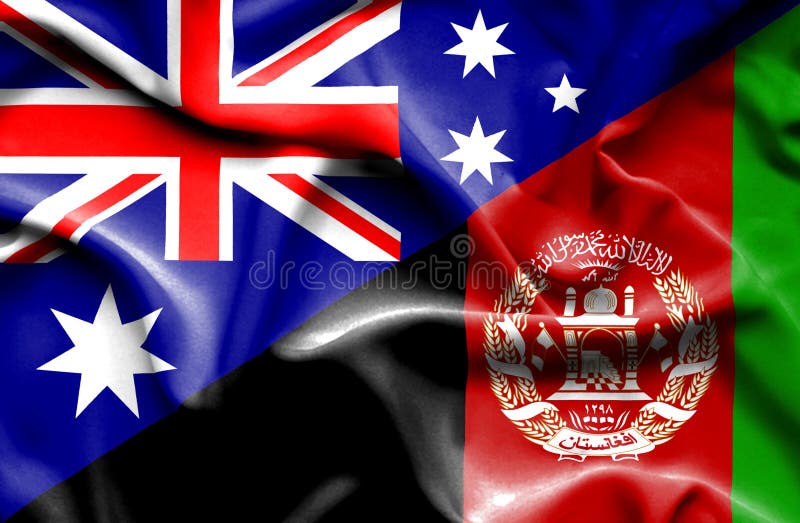 Waving Flag of Afghanistan and Australia Stock Illustration ...
