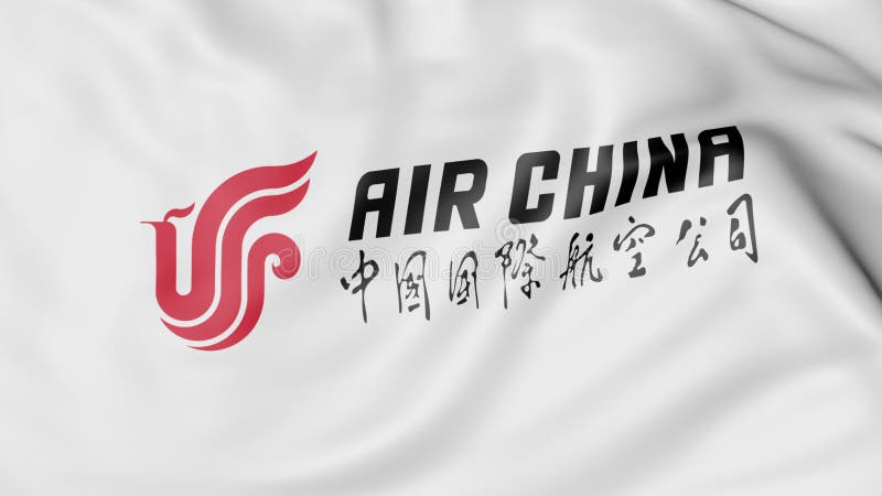 Waving Flag of Air China Editorial 3D Rendering Editorial Photo ...