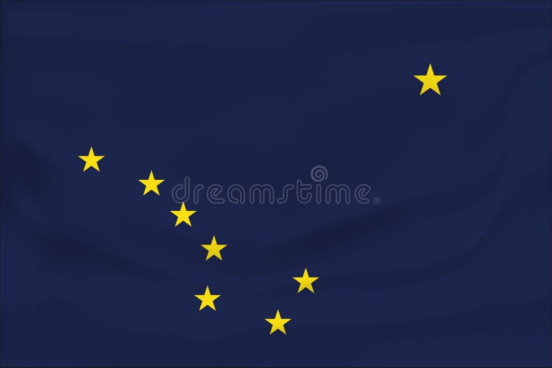 Waving Flag Of Alaska Illustration Stock Illustration Illustration