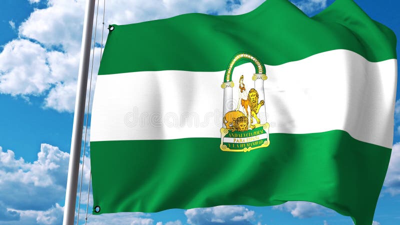 Flag of Andalusia - Spain stock illustration. Illustration of madrid ...
