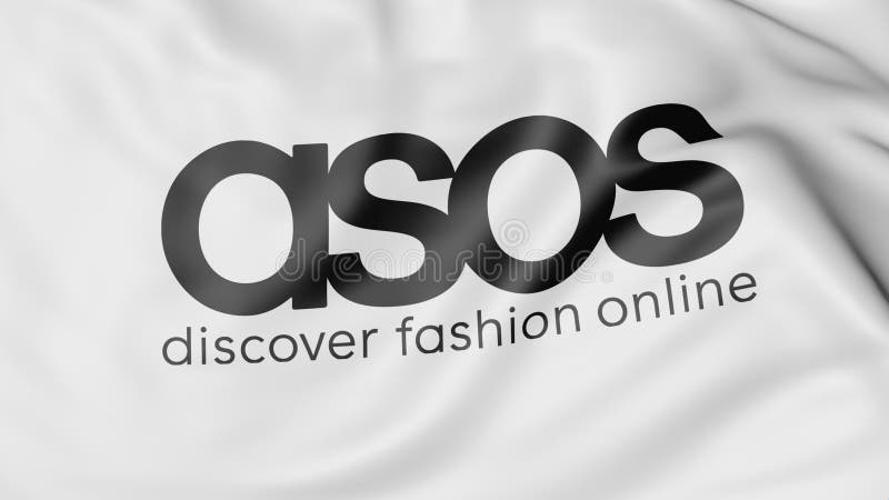 Waving Flag with ASOS Logo. Editorial 3D Rendering Editorial Stock ...