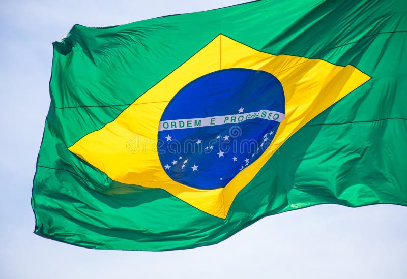 Waving flag of Bra stock image. Image of symbol, freedom - 205568987