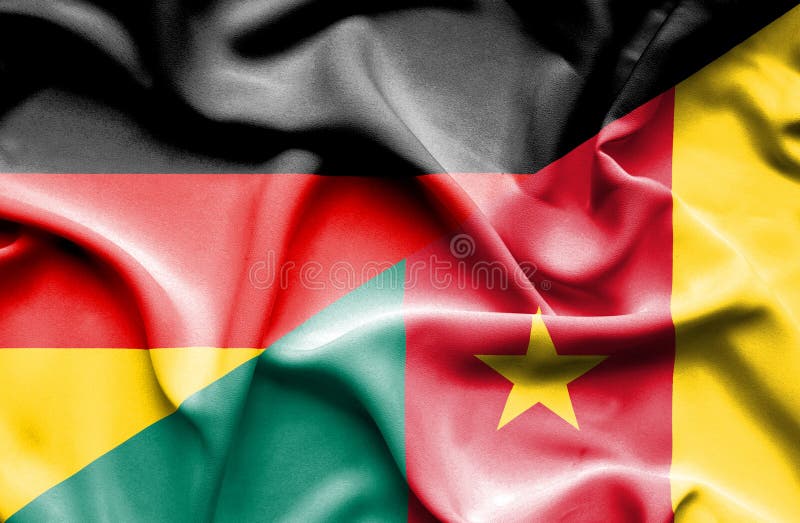 Cameroon and Germany Flags Together, Crumpled Paper Effect 3D ...