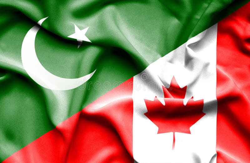 Canada Vs Pakistan, Pakistani Smoky Mystic Flags Placed Side by Side ...