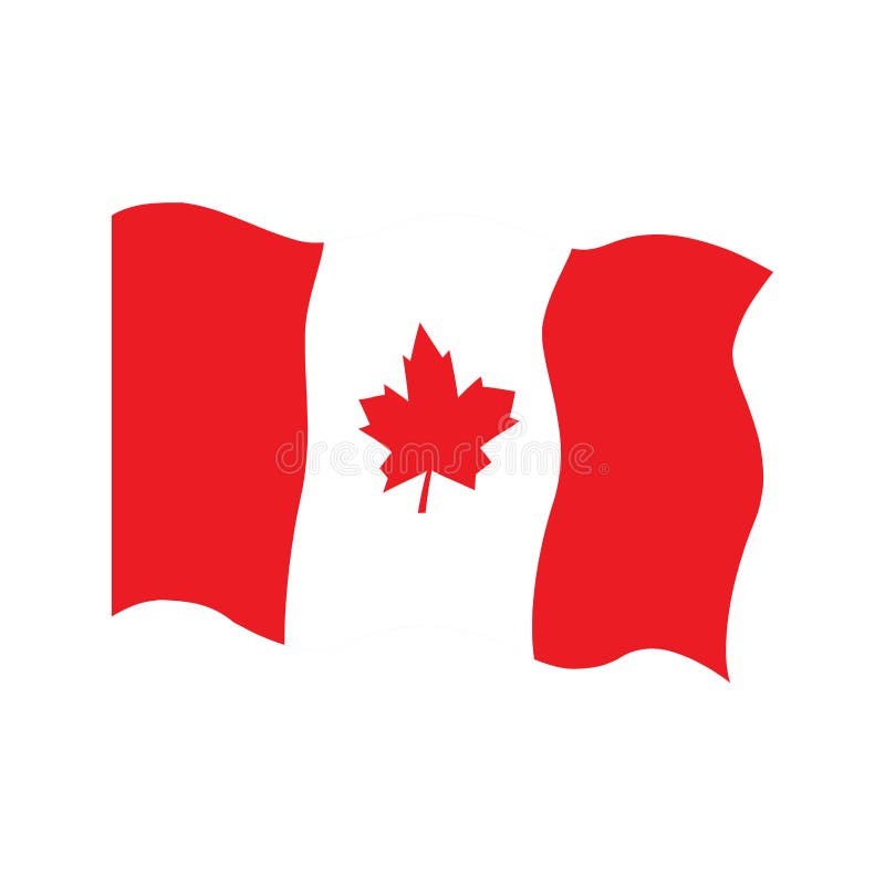 Waving flag of Canada stock vector. Illustration of flag - 142881407