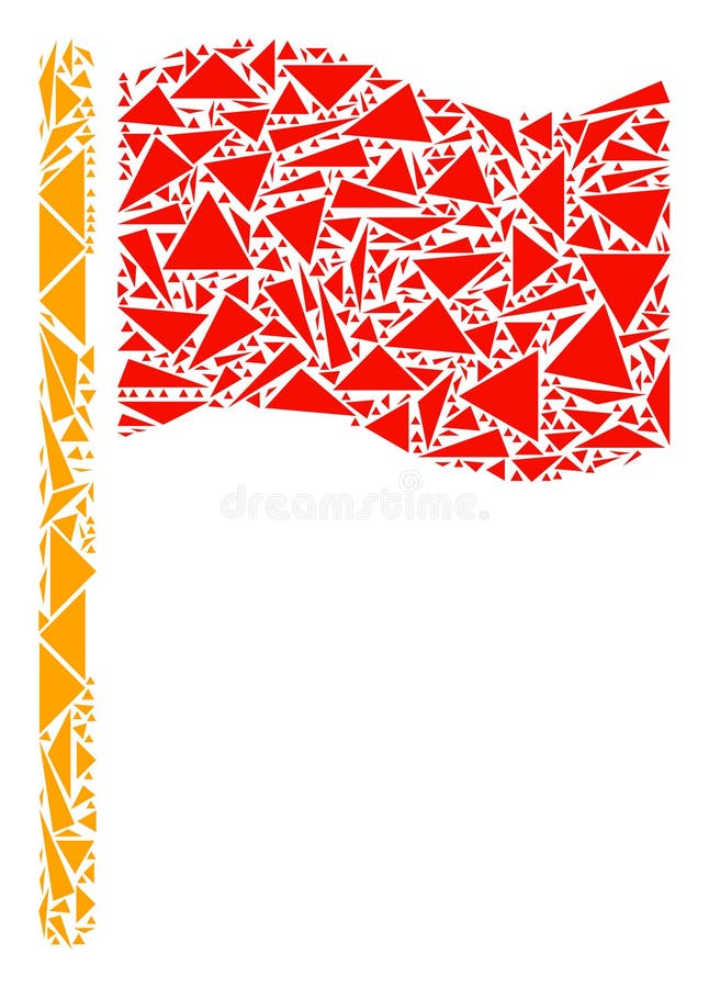 Waving Flag Collage of Triangles Stock Vector - Illustration of banner ...