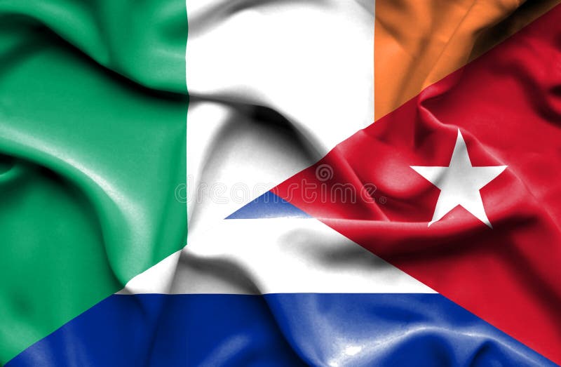 Cuba and Ireland. the Cuban and Irish Flags. Official Colors. Correct ...