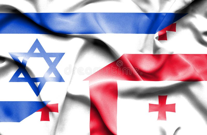 Georgia and Israel. Crossed Georgian and Israeli Flags Stock Vector ...