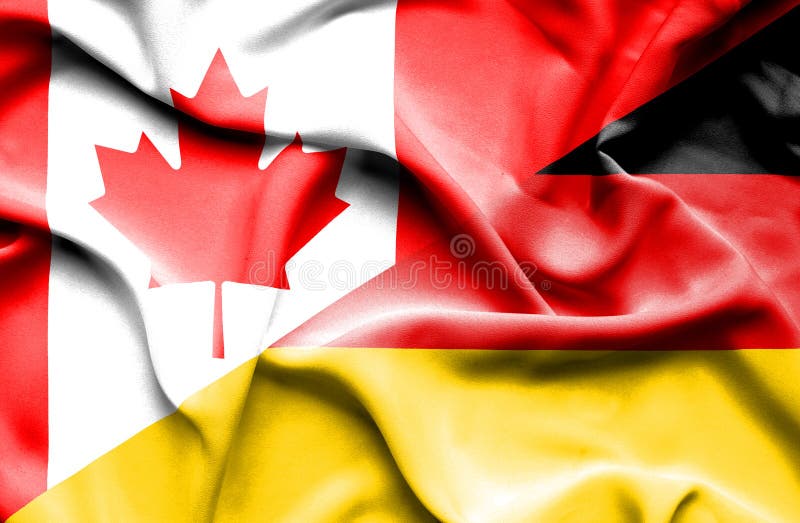 Germany and Canada Two Half Flags Together Stock Illustration ...