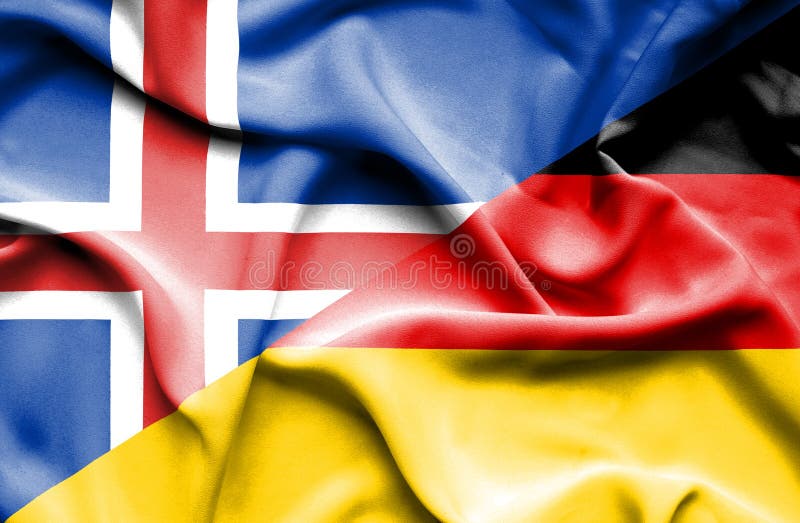 Iceland and Germany. the Icelandic and German Flags. Official Colors ...