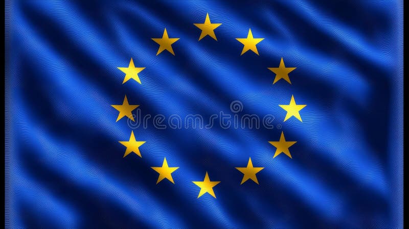 Waving Flag High Resolution Vector Graphic Illustration in Vibrant Blue ...