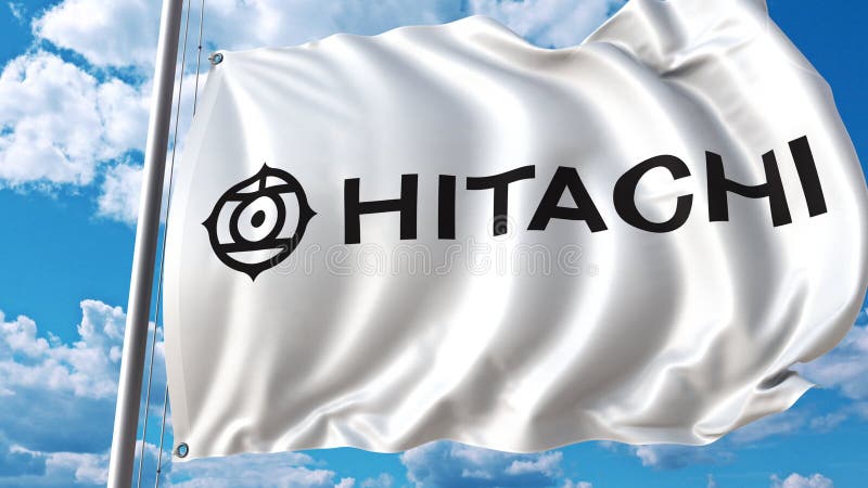 Hitachi Logo On A Skyscraper Facade Reflecting Clouds. Editorial 3D ...