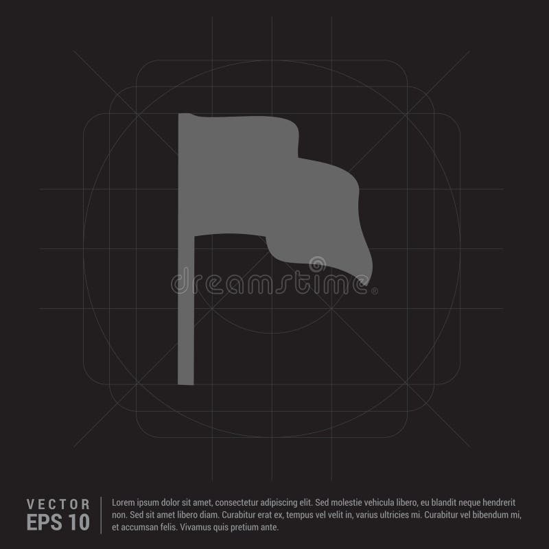 Waving flag icon stock vector. Illustration of geometric - 132421144