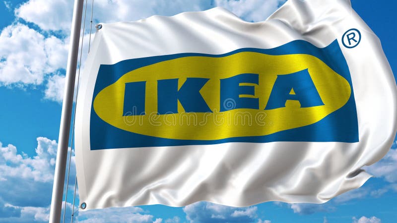 IKEA Logo Flags in the Wind Against Sky, July 2022, Prague, Czech ... IKEA Logo Flags in the Wind Against Sky, July 2022, Prague, Czech ...