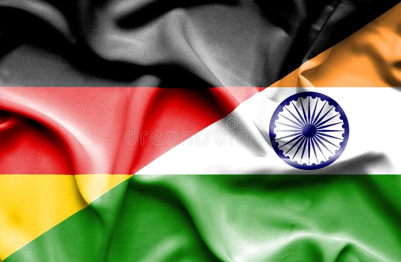 Waving Flag of India and Germany Stock Illustration - Illustration of ...