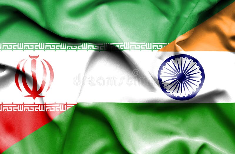 Waving Flag of India and Iran Stock Illustration - Illustration of ...