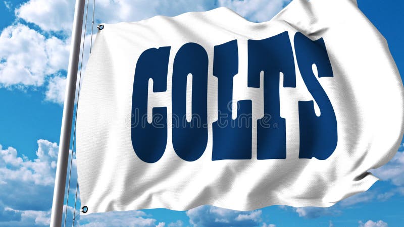 Waving Flag with Indianapolis Colts Professional Team Logo. Editorial ...