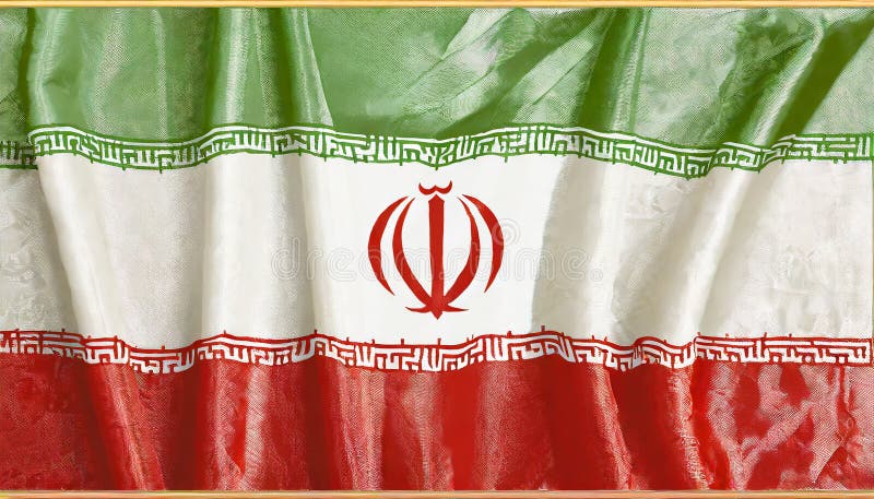 Flag of Iranian stock illustration. Illustration of rendered - 303105179