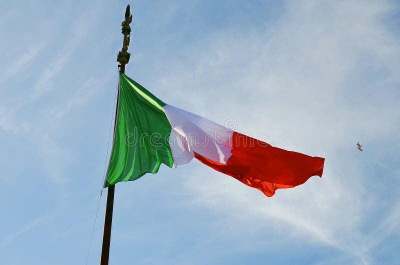 Waving Flag of Italy stock image. Image of green, italian - 75725871