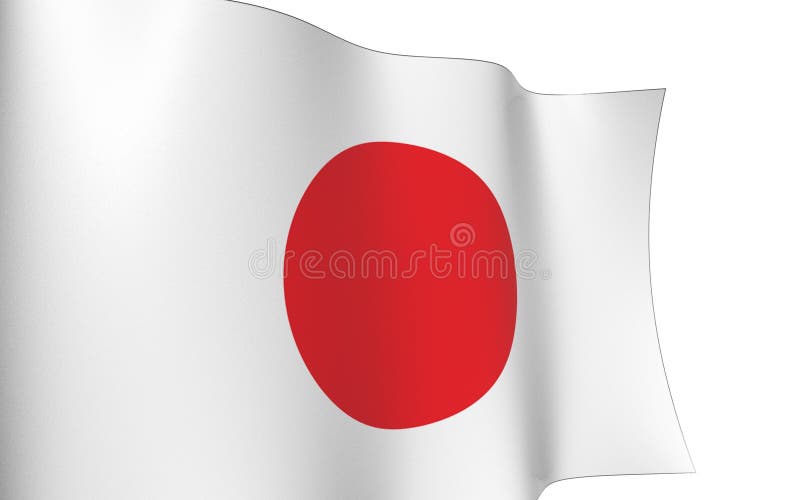 Waving flag of japan stock illustration. Illustration of national - 2005922