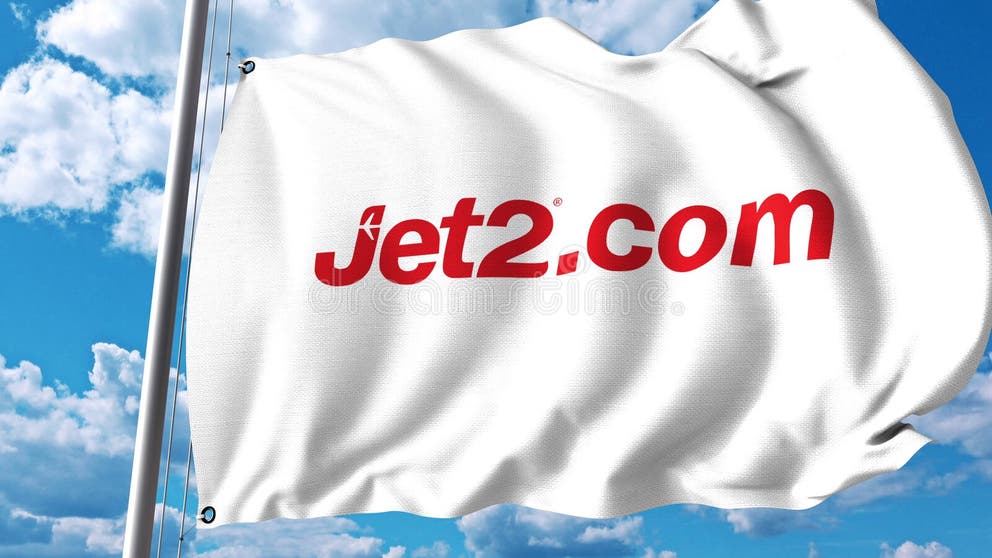 Waving Flag with Jet2.com Logo. 3D Rendering Editorial Photo ...