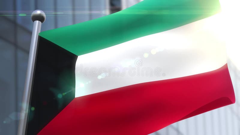 Waving Flag of Kuwait Animation Stock Video - Video of country, patriot ...