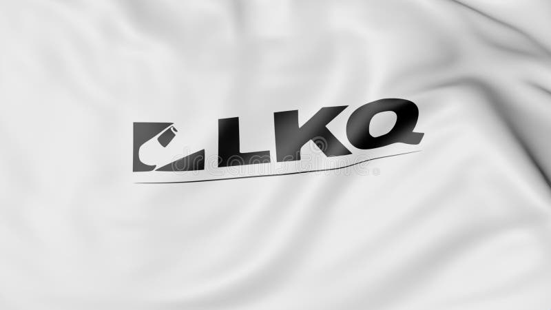 Waving Flag with LKQ Corporation Logo. Editorial 3D Rendering Editorial ...