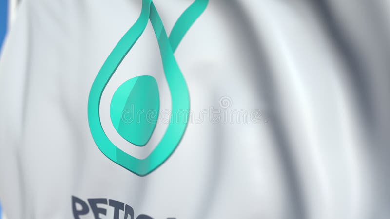 Logo of PETRONAS on a Media Facade with Reflecting Cloudy Sky ...