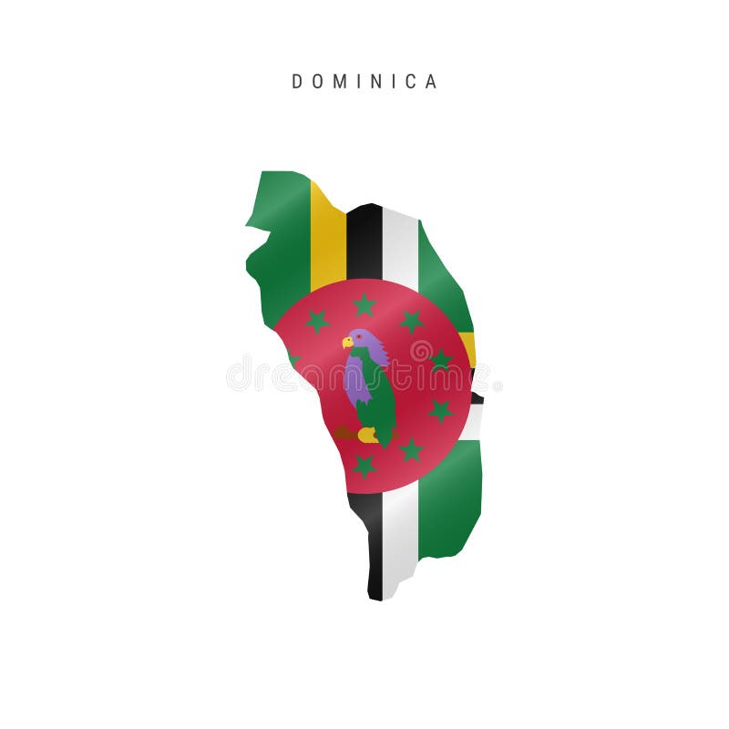 Dominica. Detailed Flag Map. Detailed Silhouette. Waving Flag. Vector ... Dominica. Detailed Flag Map. Detailed Silhouette. Waving Flag. Vector ...