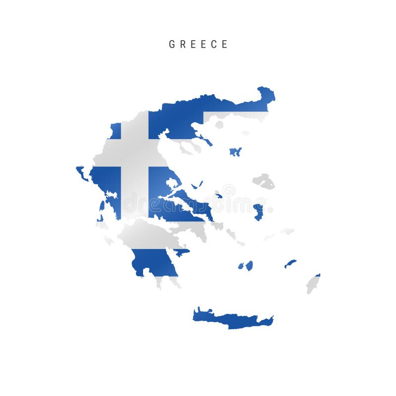 Greece Vector Map Isolated on White Background. High-Detailed Black ...
